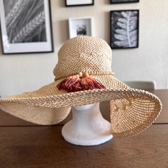 None | Accessories | Summer Hat Wide Floppy Brim Paper Hat | Poshmark